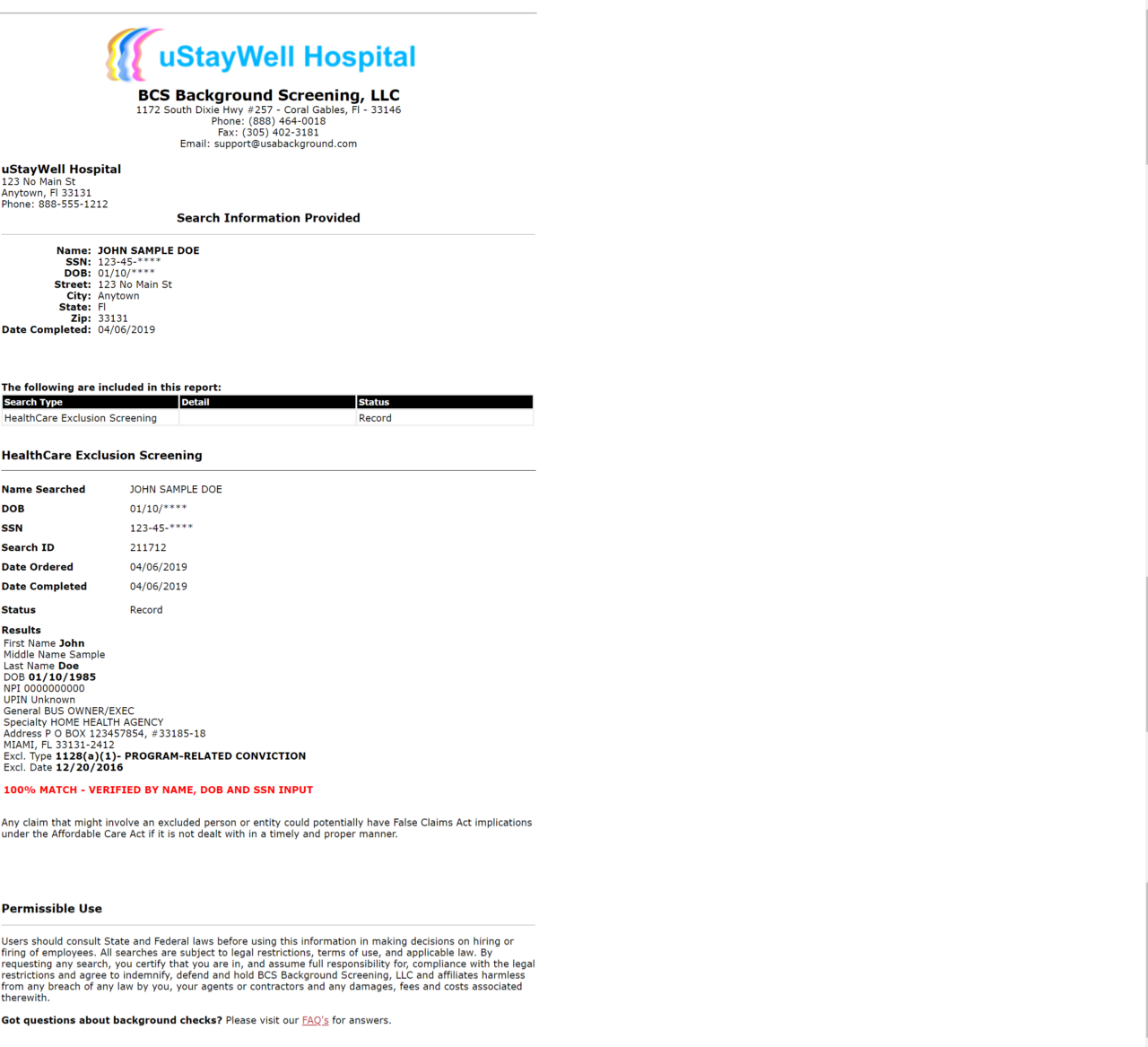 Exclusion Screening • Federal Health Care OIG, SAM, LEIE, Medicaid